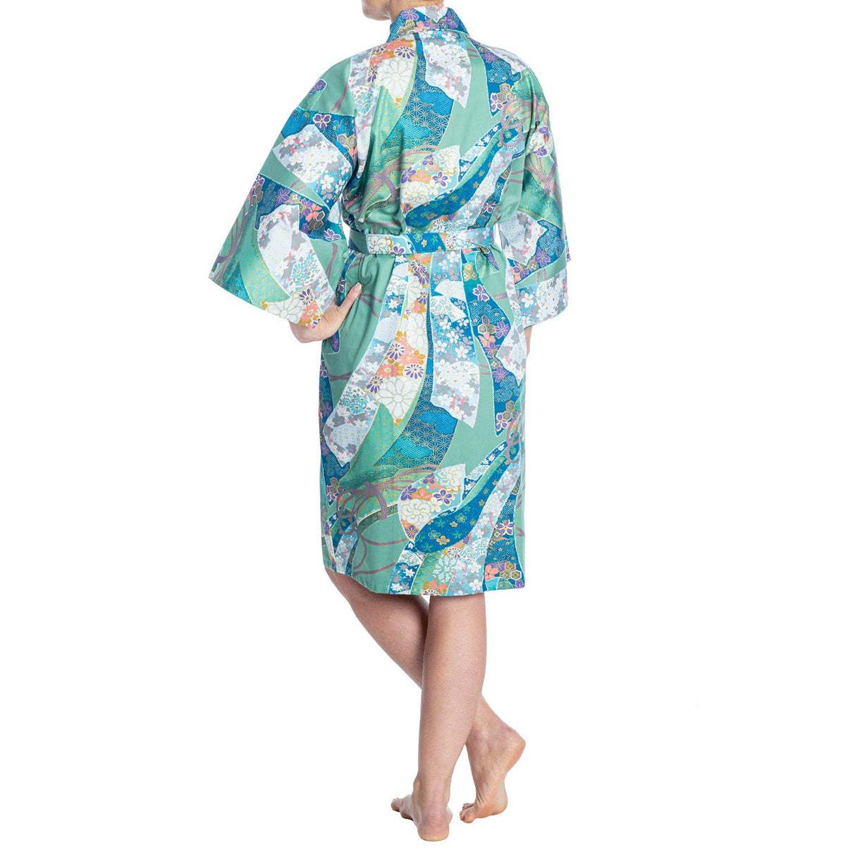 Ribbon Short Yukata | Green – The Japanese Shop