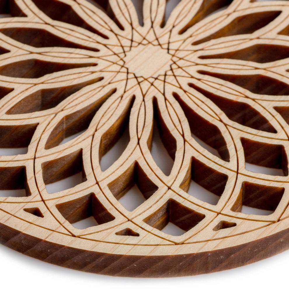 Kaleidoscope Natural Wood Premium Japanese Coaster | Tea Sets – The ...