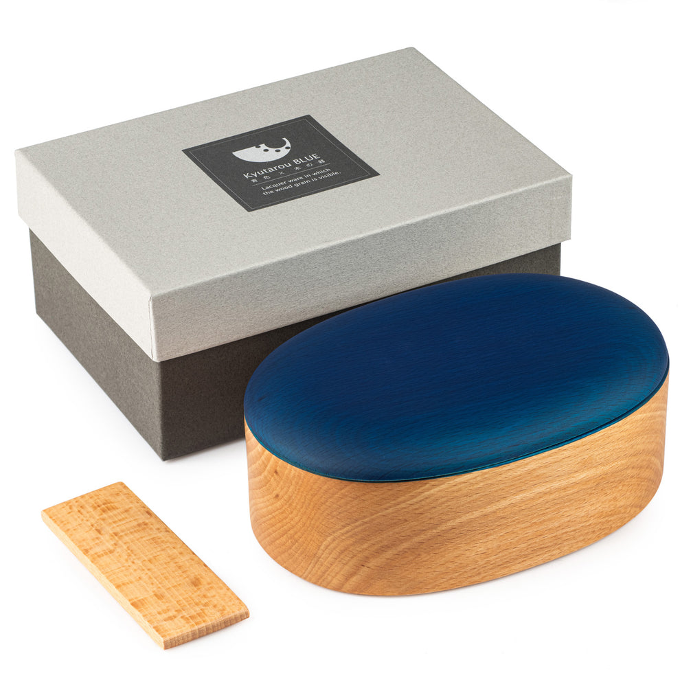 Premium Blue Japanese Wooden Bento Box – The Japanese Shop