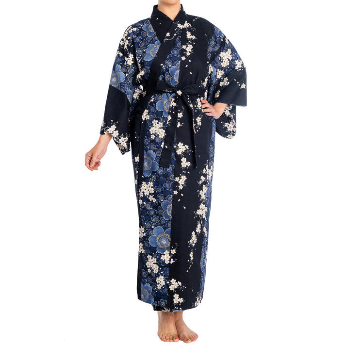 Blossom Long Navy Yukata – The Japanese Shop