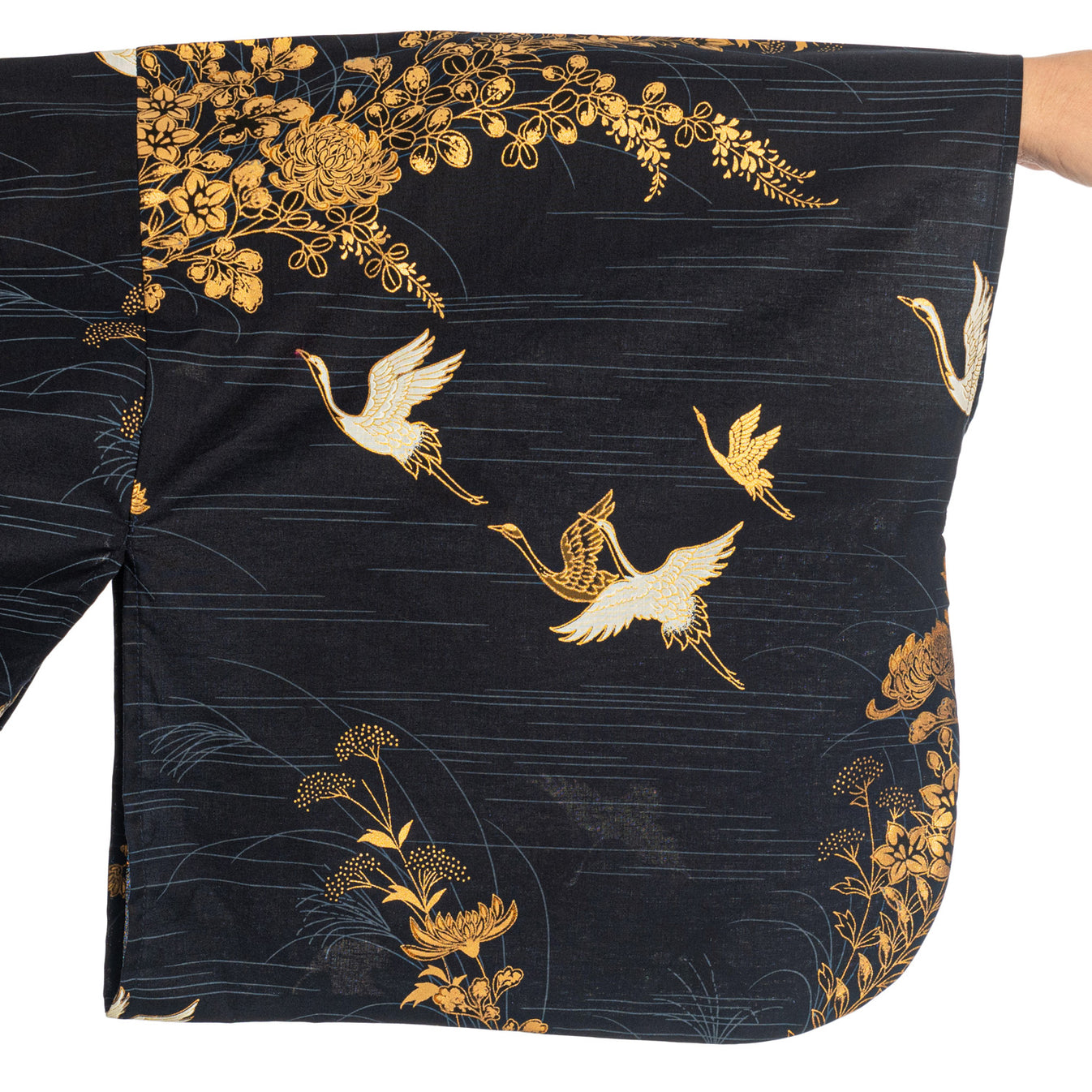 Japanese Kimono Crane Print Long Navy XL – The Japanese Shop