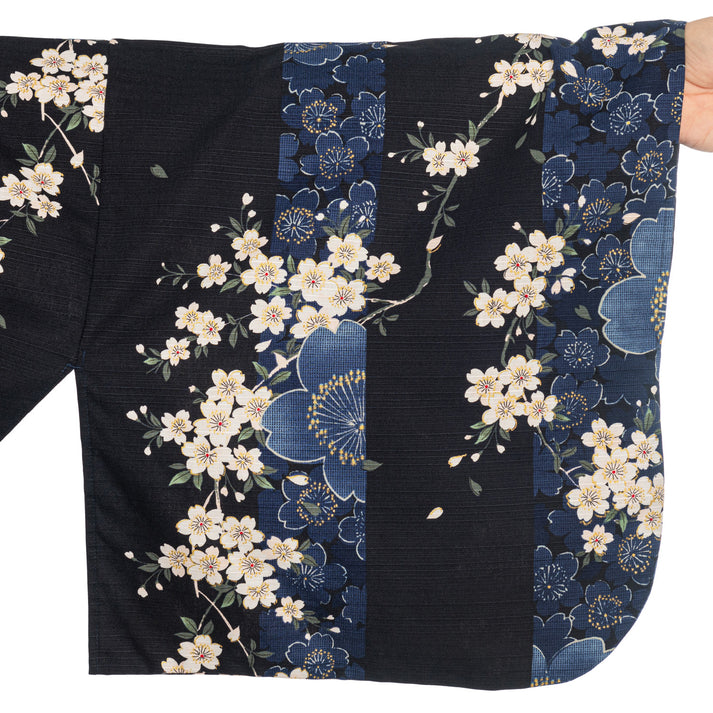 Navy Cherry Blossom Extra Large Japanese Yukata – The Japanese Shop